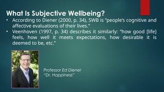 Subjective well being for the people and the world | PPT