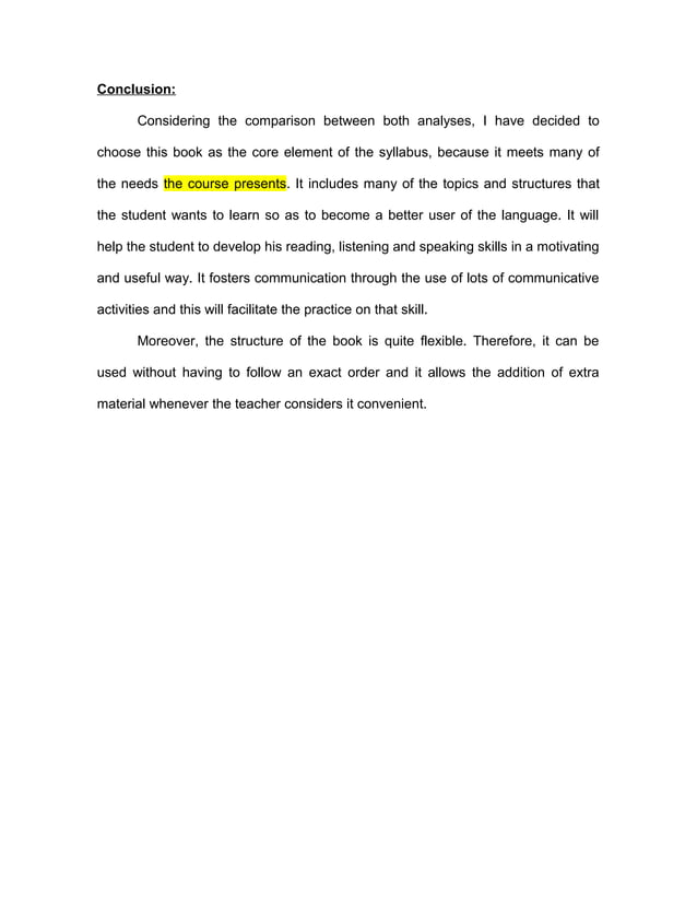 Subjective analysis | DOC | Secondary Education | Education