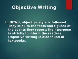 Subjective & Objective Writing Skills | PPT
