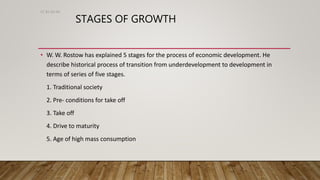 Rostow stages of growth | PPTX