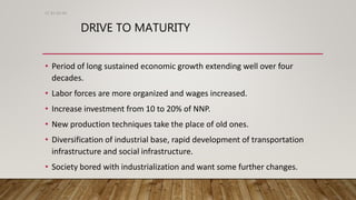 Rostow stages of growth | PPTX
