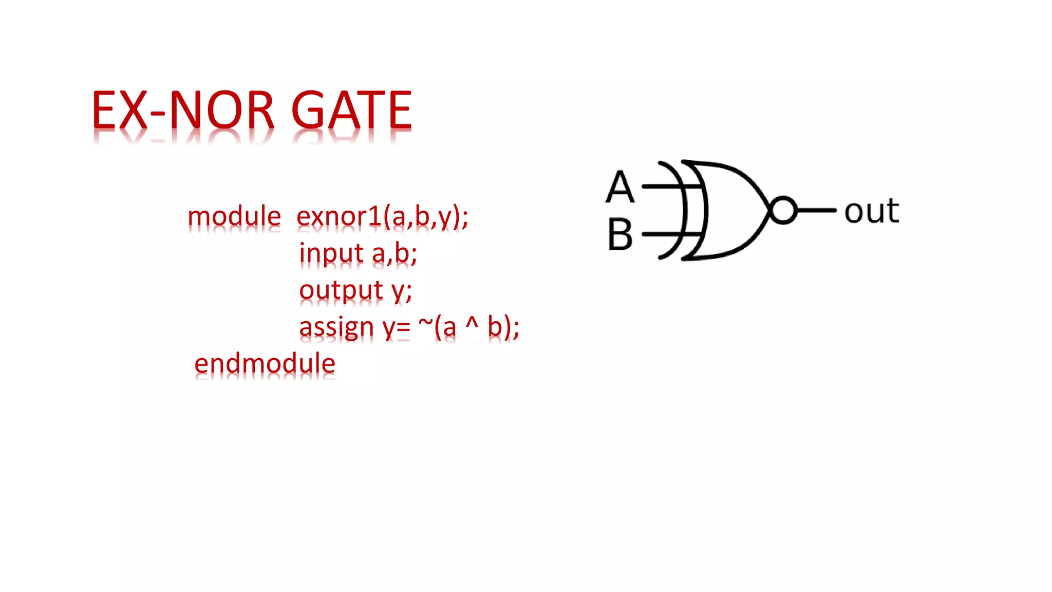 Verilog programs for basic logic gates | PPTX