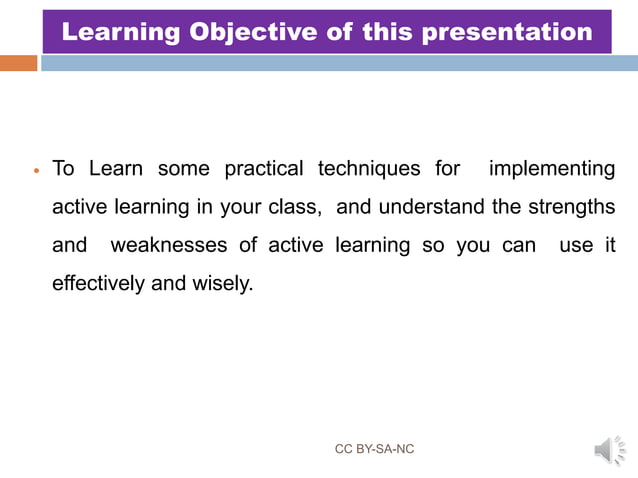 ACTIVE LEARNING METHOD FOR ACTIVE TEACHING | PPT | Educational Assessment | Education
