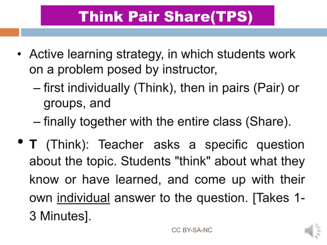 ACTIVE LEARNING METHOD FOR ACTIVE TEACHING | PPT | Educational Assessment | Education