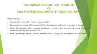 Subjective assignment 2 human resource outsourcing | PPT