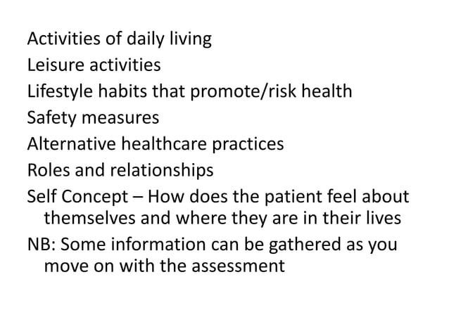 SUBJECTIVE DATA IN HEALTHCARE ASSESSMENT | PPT