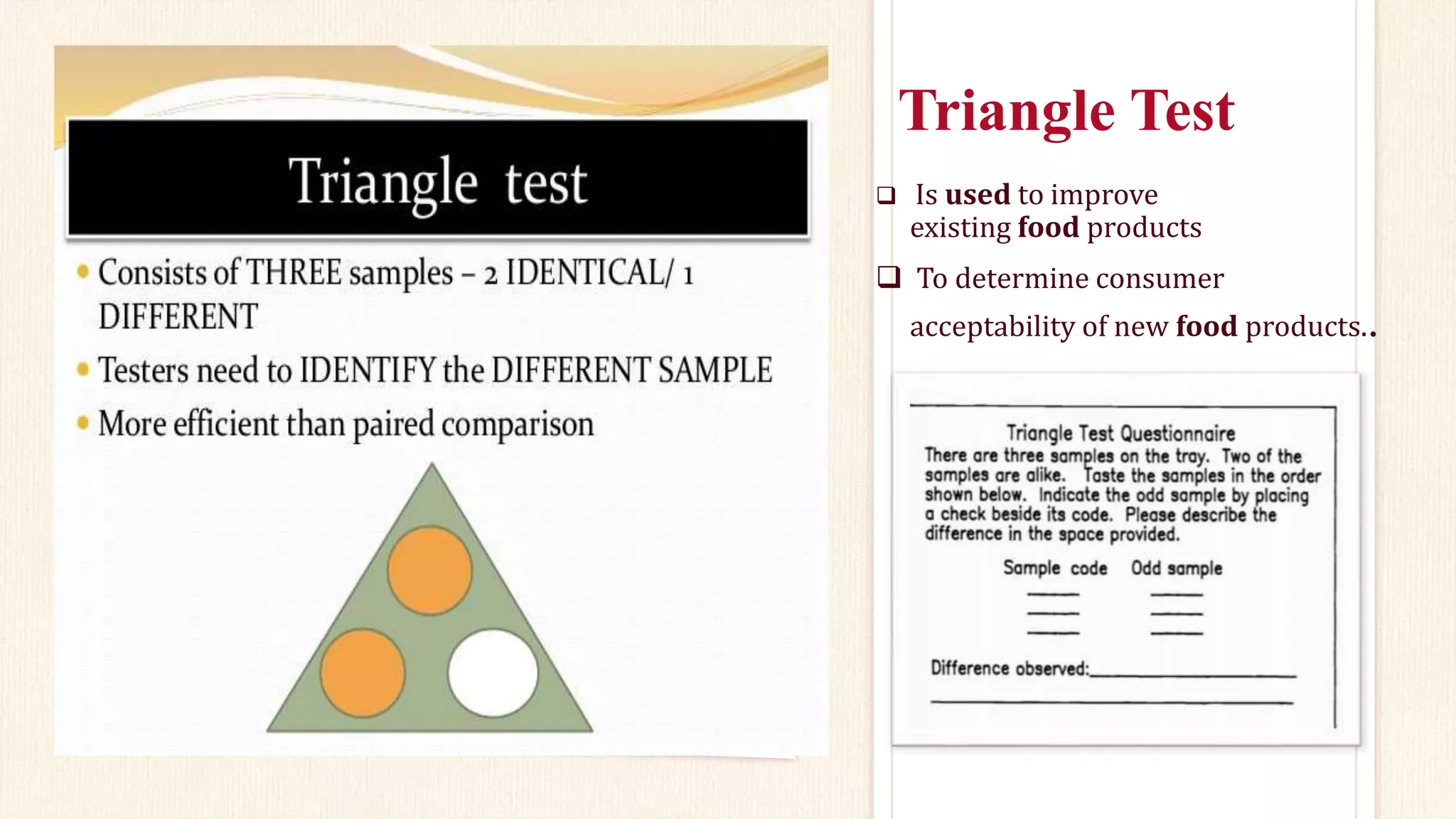 Subjective evaluation of food.. sensory evaluation | PPTX