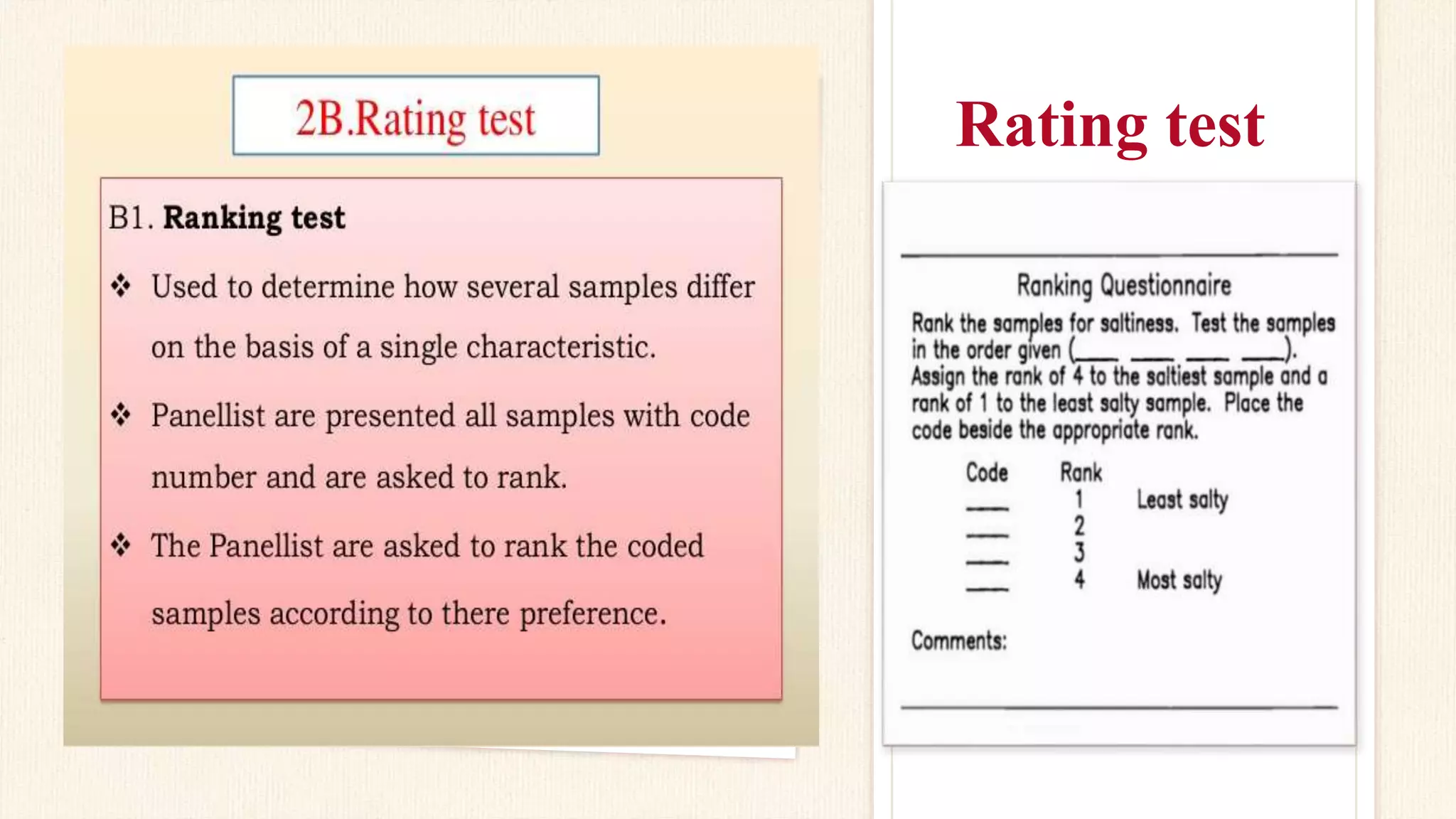 Subjective evaluation of food.. sensory evaluation | PPTX
