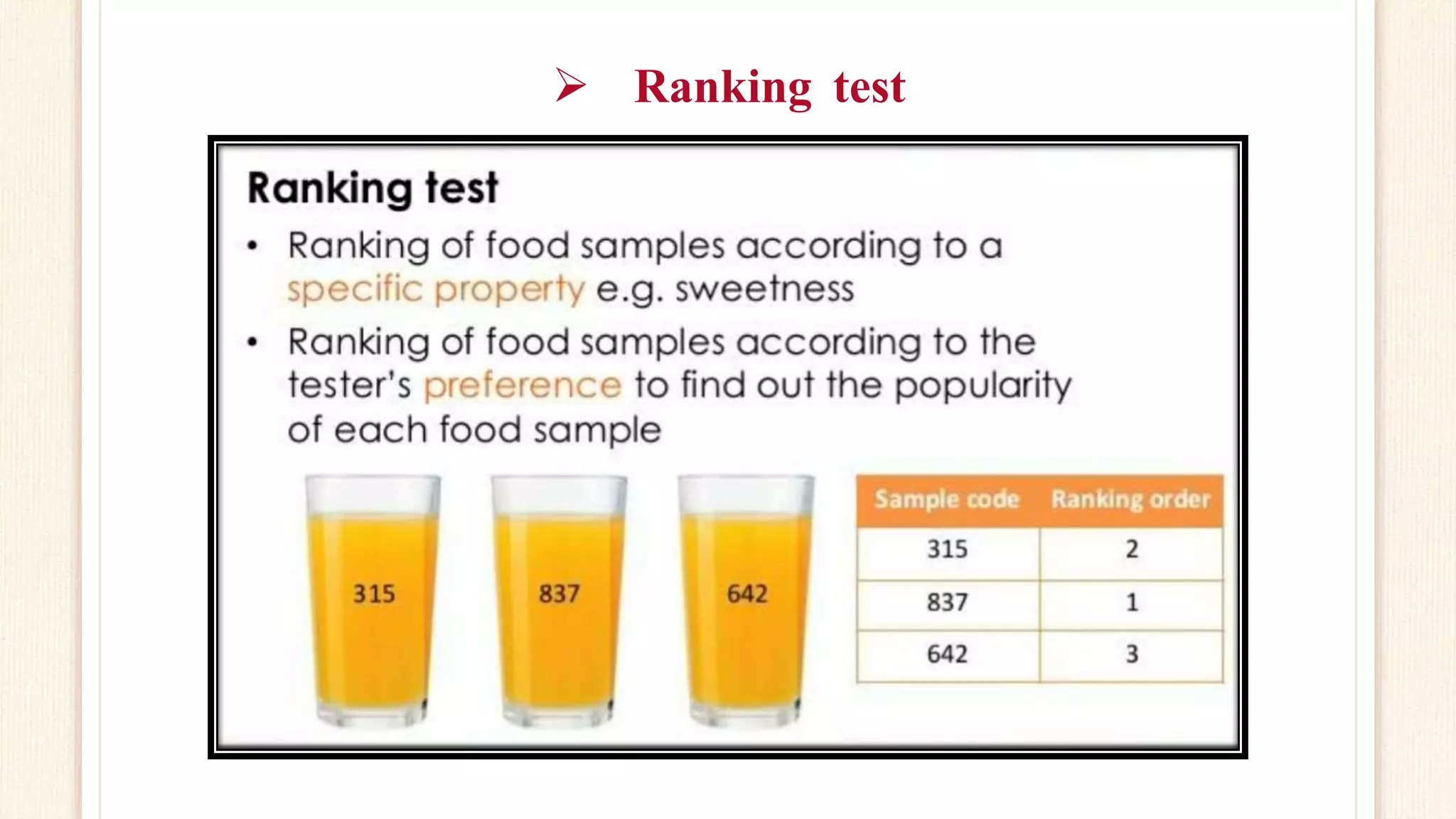 Subjective evaluation of food.. sensory evaluation | PPTX