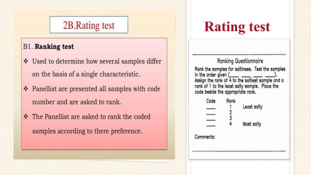 Subjective evaluation of food.. sensory evaluation | PPTX