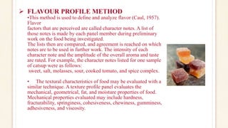Subjective evaluation of food.. sensory evaluation | PPTX