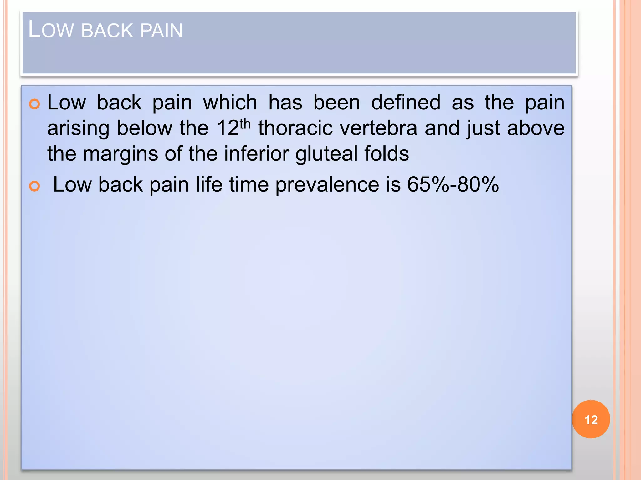 Subjective examination lumbar spine | PPTX