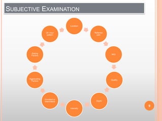 Subjective examination lumbar spine | PPTX