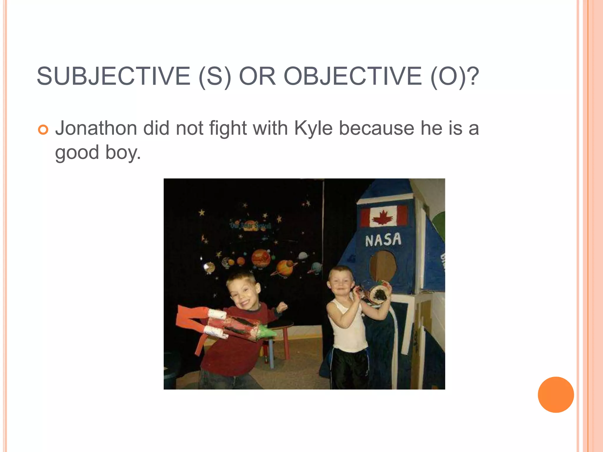 Subjective – Objective Exercise | PPTX