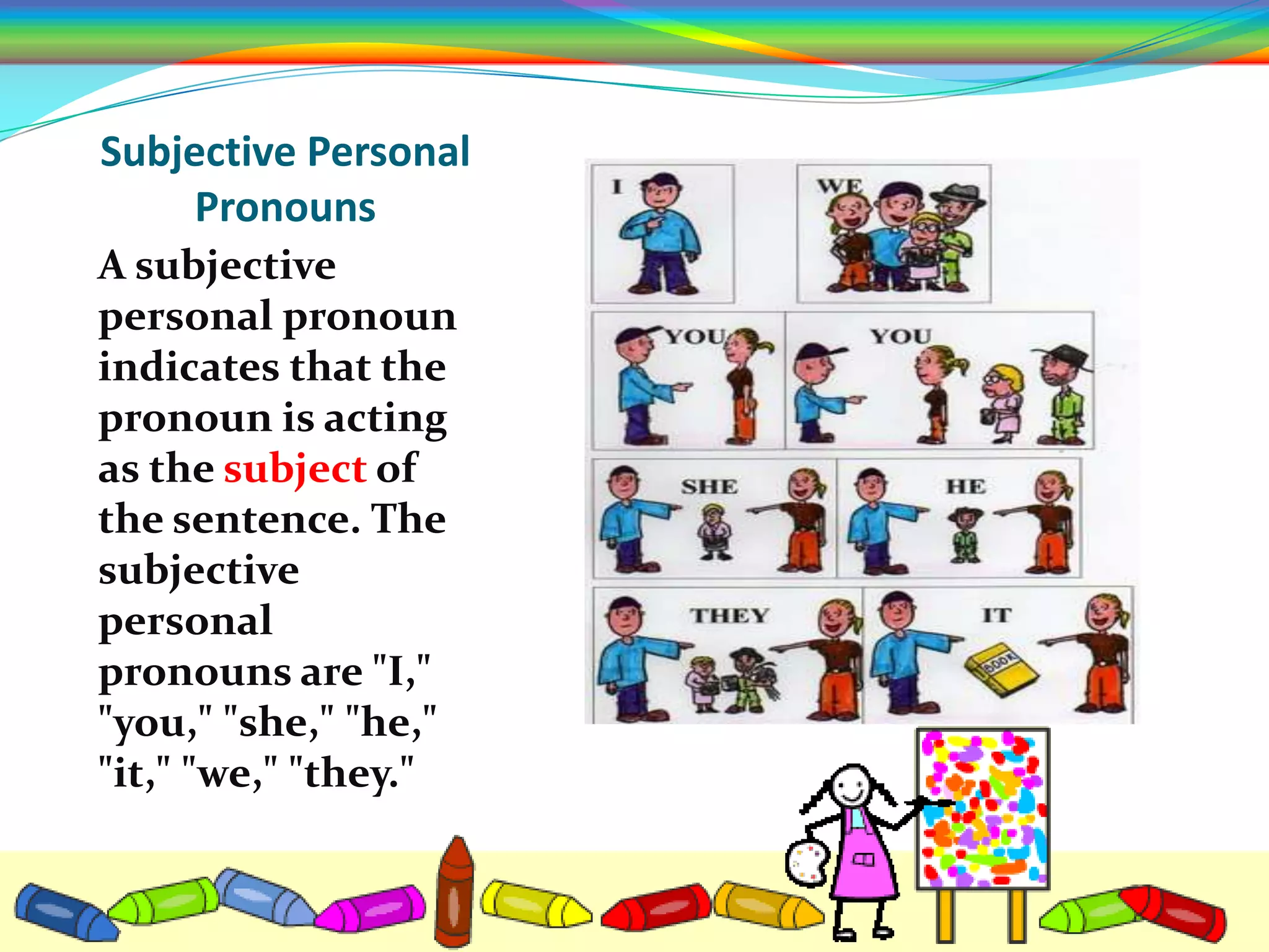 Subjective personal pronouns | PPTX