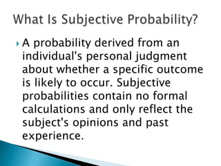 Subjective probability | PPT