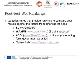 Subjective questionnaires | PPT | Graphics Software | Computer Software ...