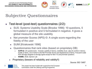 Subjective questionnaires | PPT | Graphics Software | Computer Software ...