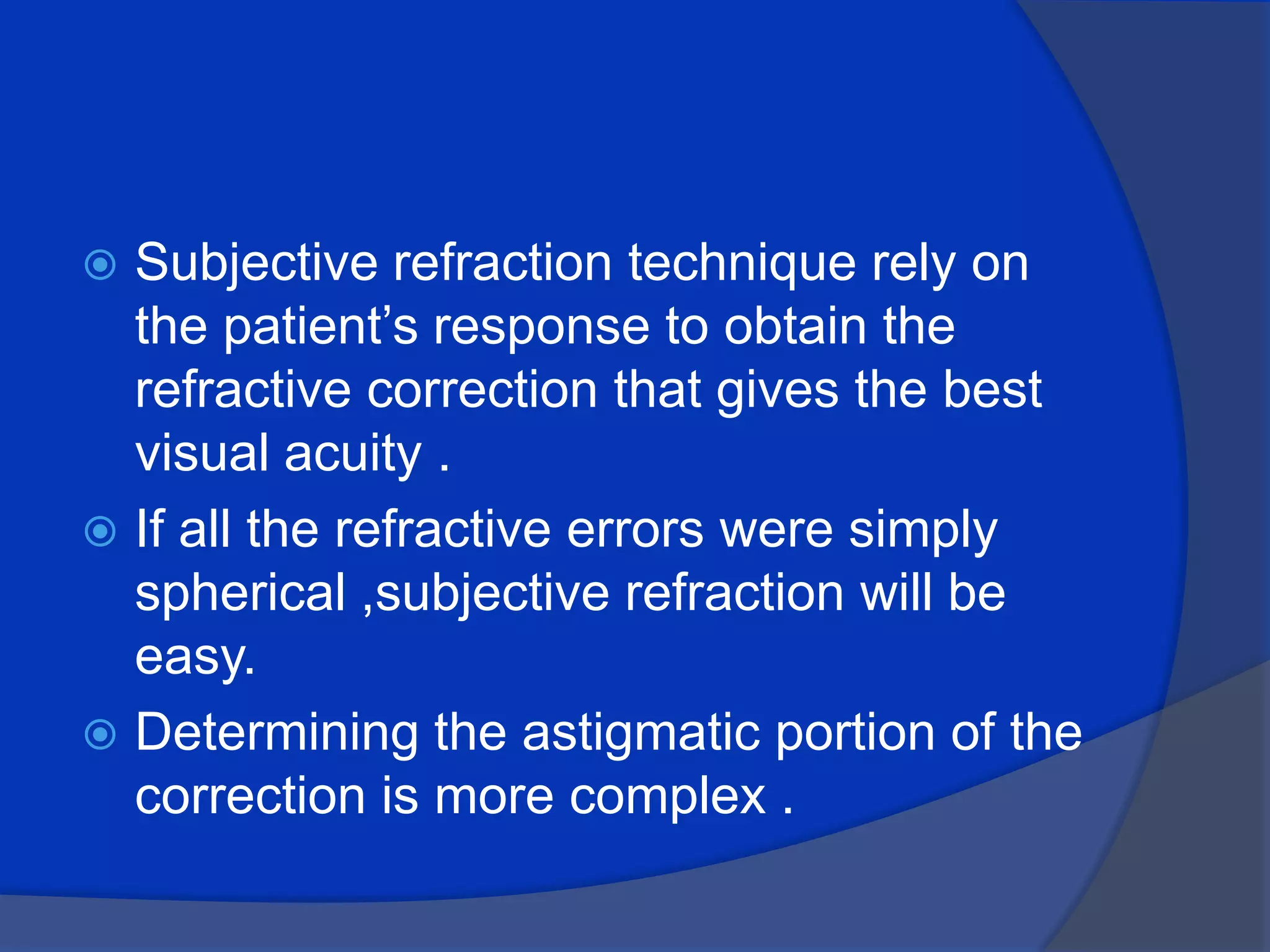 Subjective refraction by optom praveen | PPTX