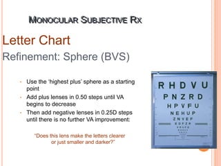 Subjective refraction | PPTX
