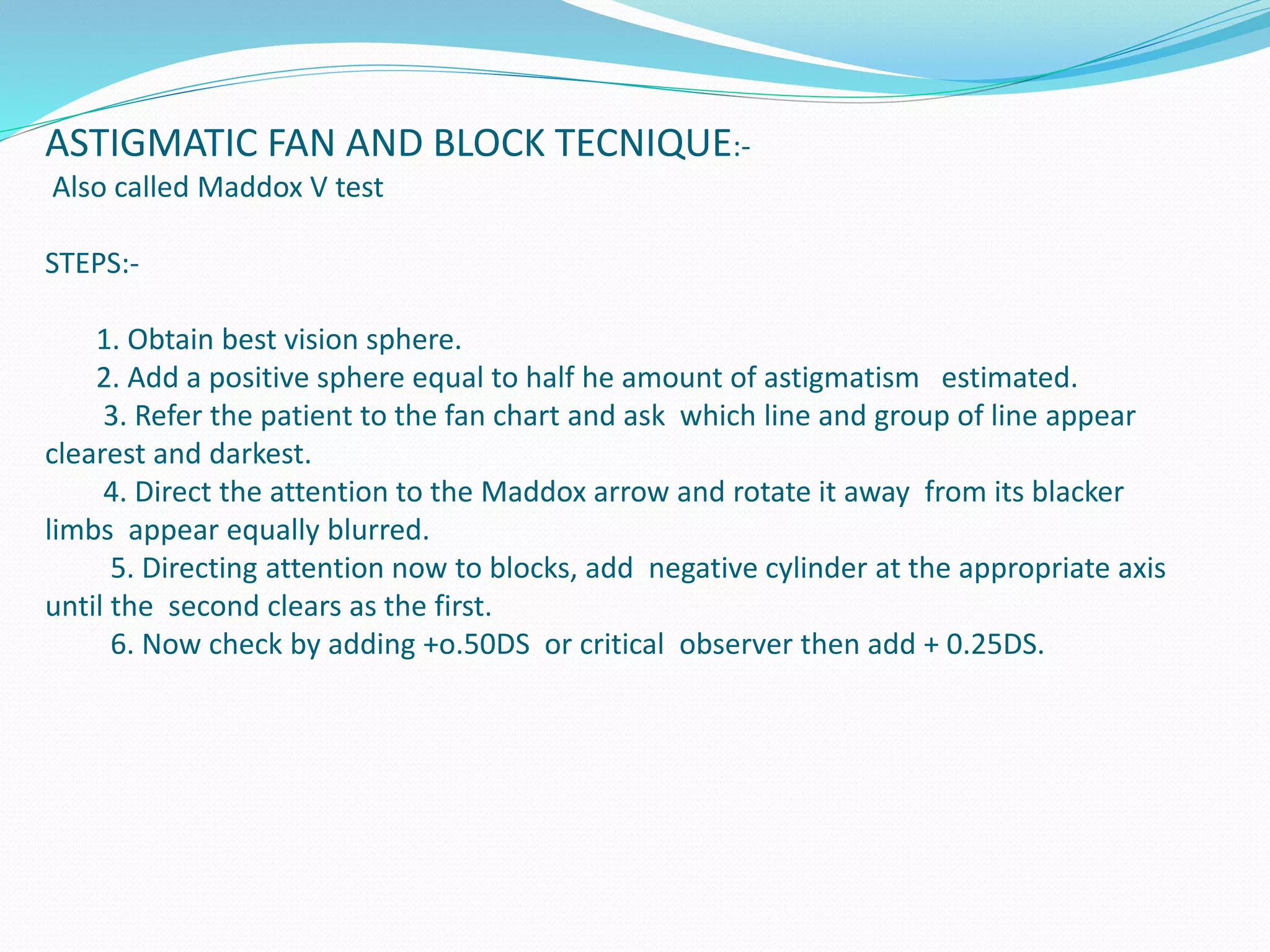 Subjective refraction | PPTX