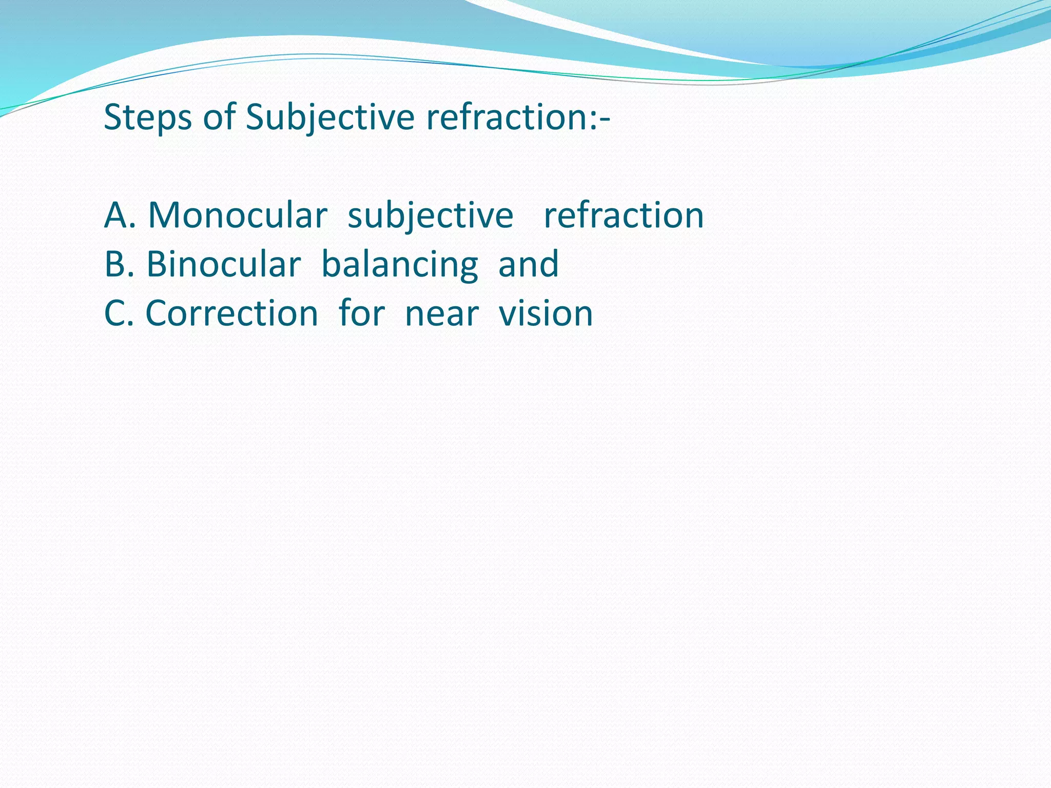 Subjective refraction | PPTX