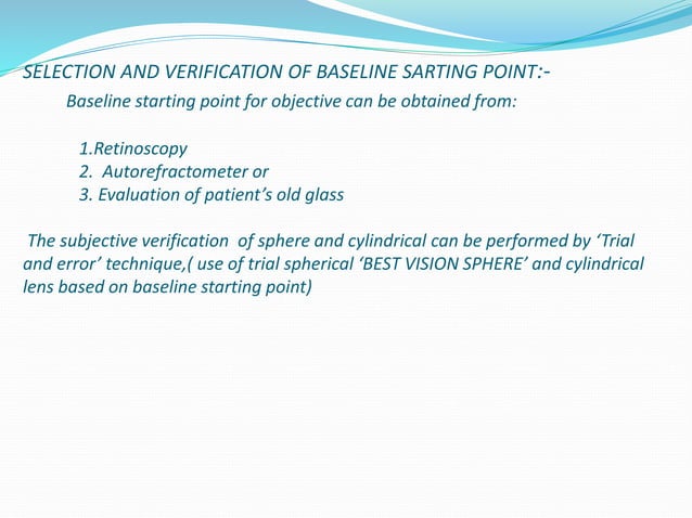 Subjective refraction | PPTX