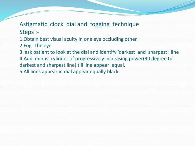 Subjective refraction | PPTX