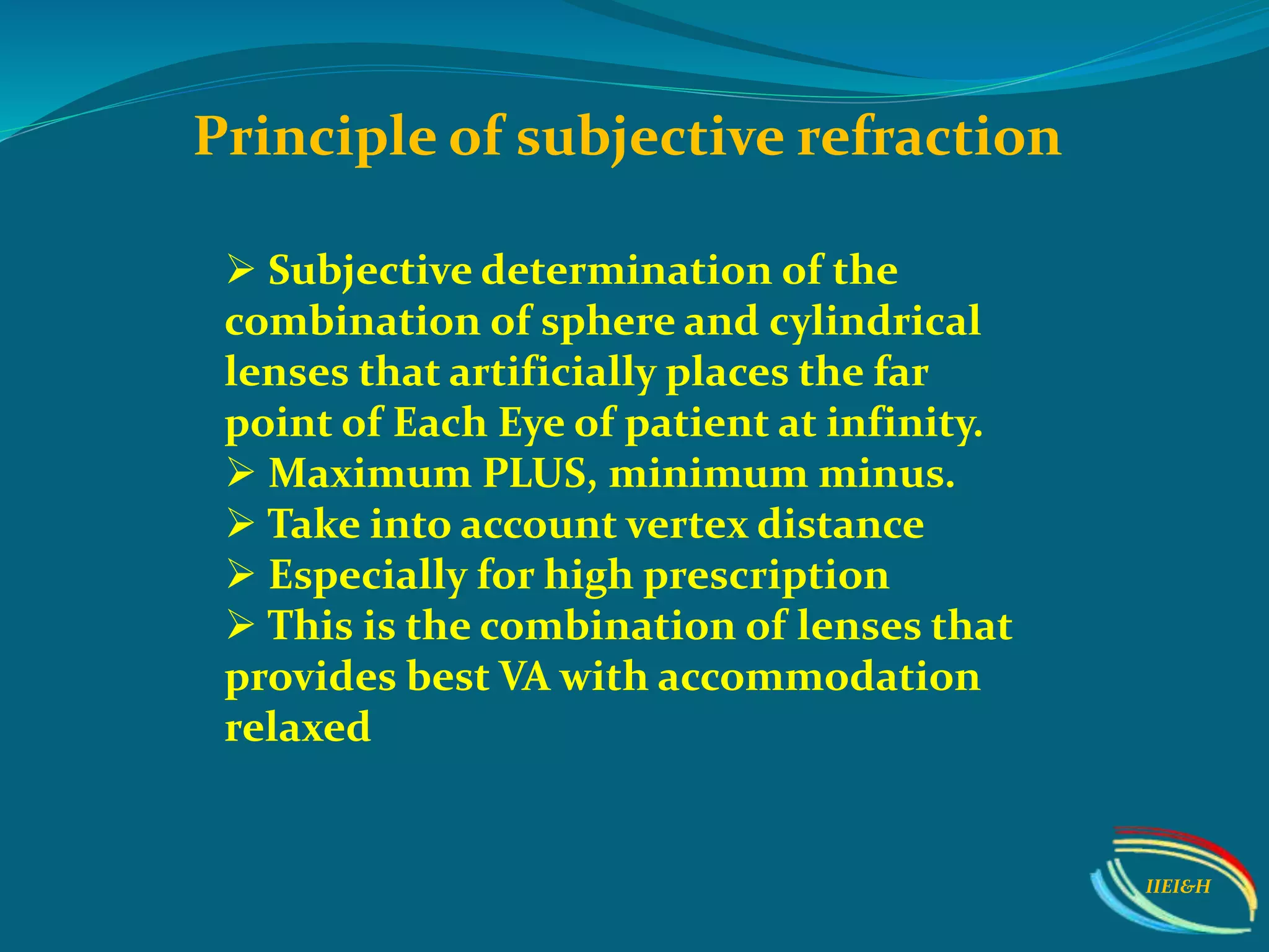 Subjective refraction | PPTX