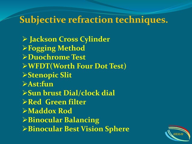 Subjective refraction | PPTX