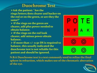 Subjective refraction | PPTX