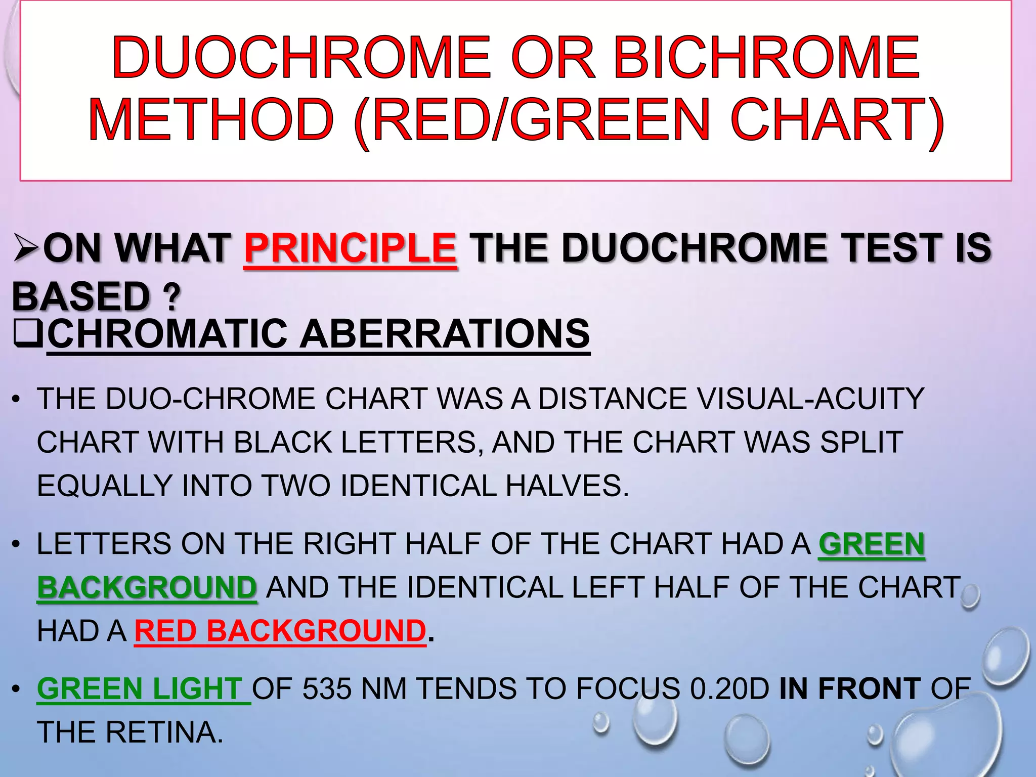 Subjective methods of Refraction | PPTX