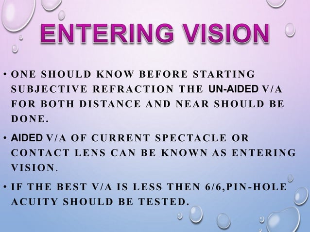 Subjective methods of Refraction | PPTX | Eye and Vision Conditions ...