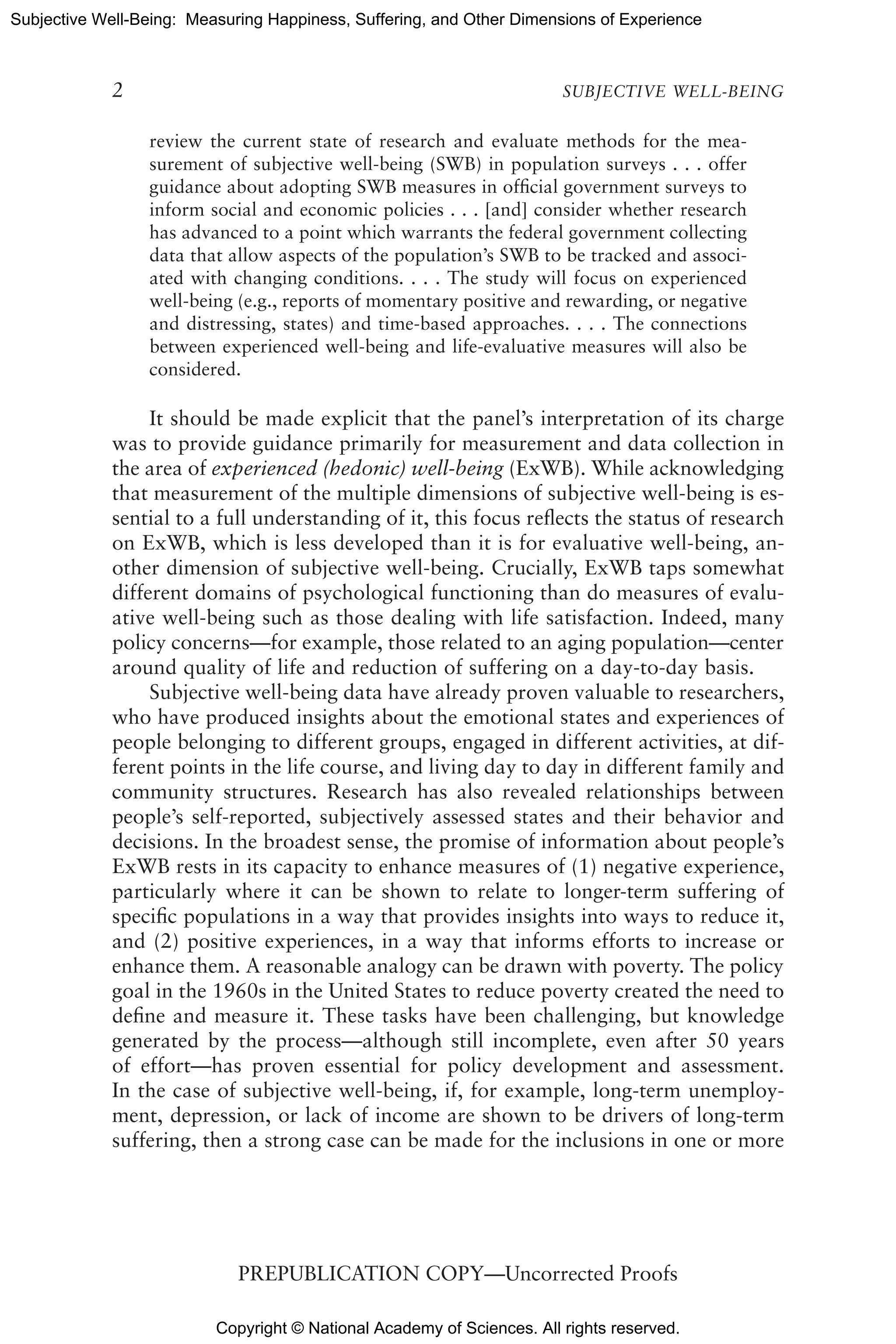 Subjective well being- measuring happiness, suffering, and other ...