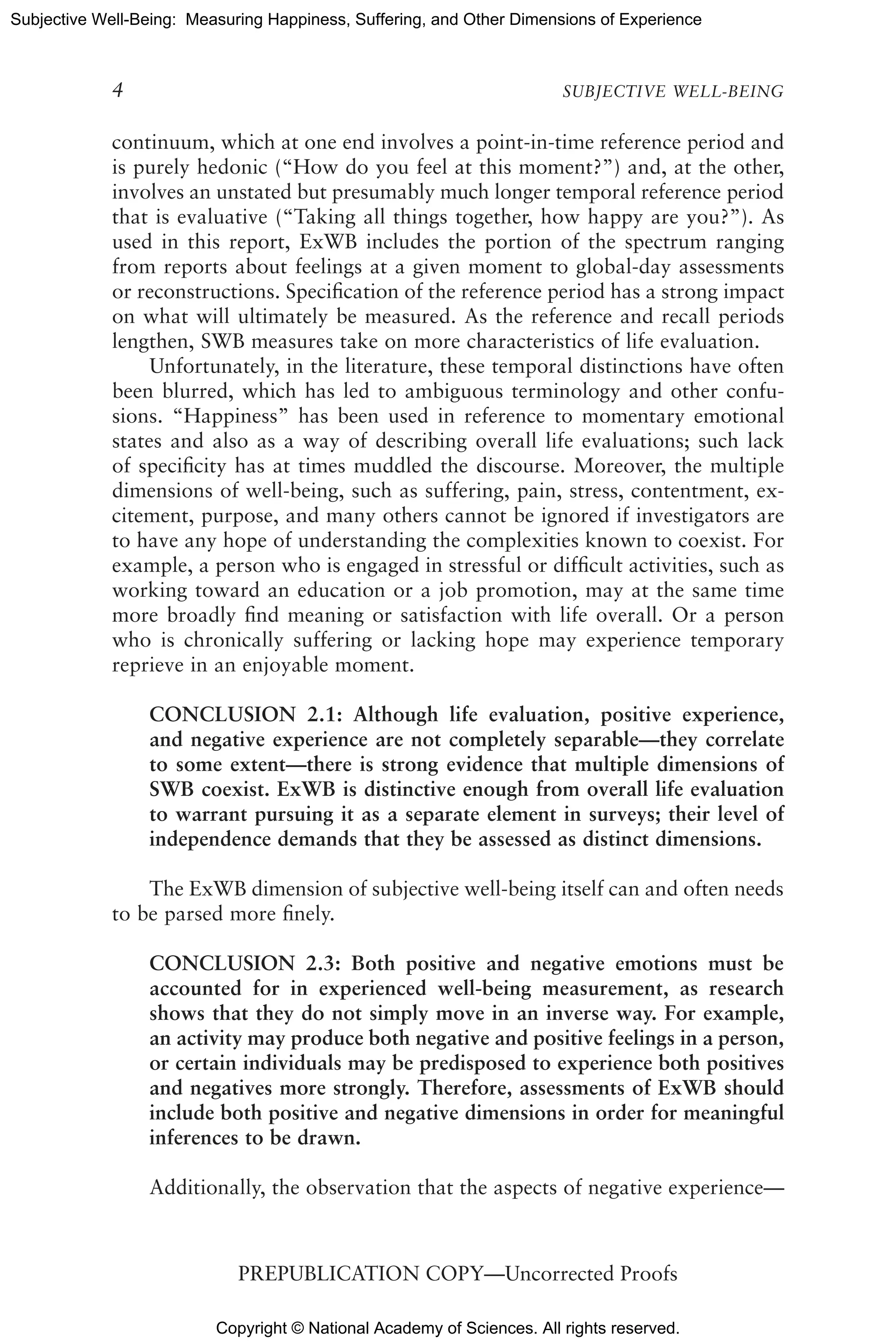 Subjective well being- measuring happiness, suffering, and other ...