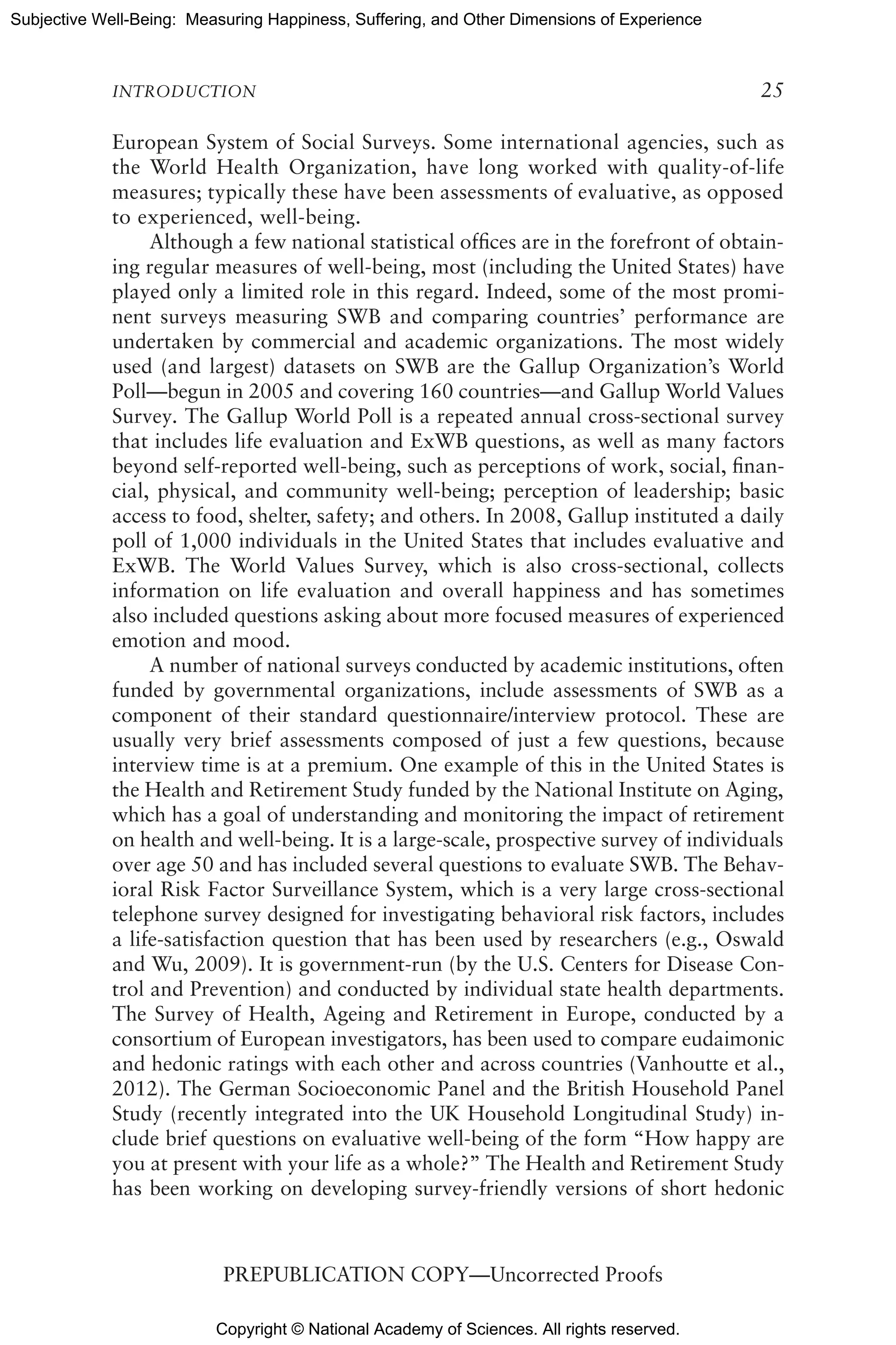 Subjective well being- measuring happiness, suffering, and other ...