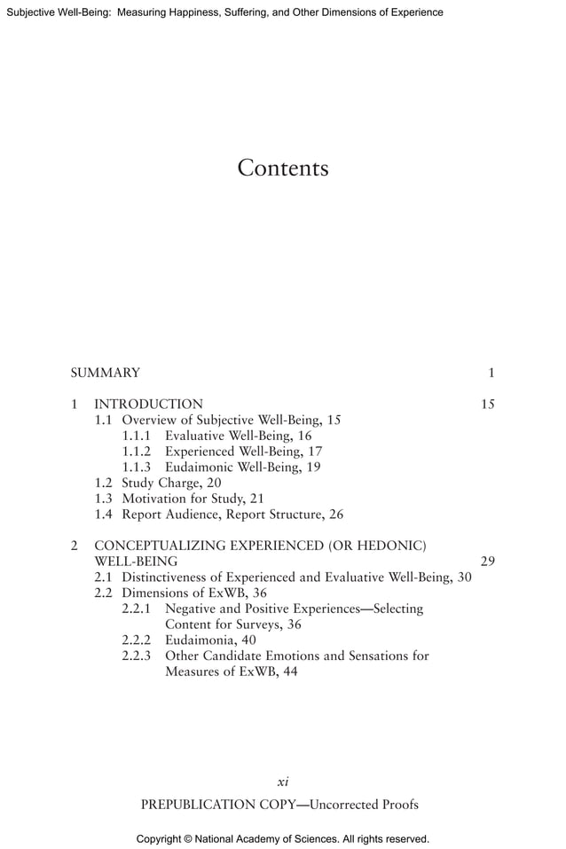 Subjective well being- measuring happiness, suffering, and other ...