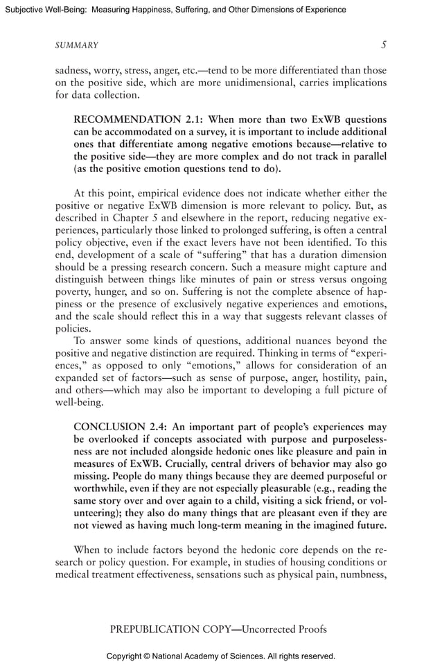 Subjective well being- measuring happiness, suffering, and other ...