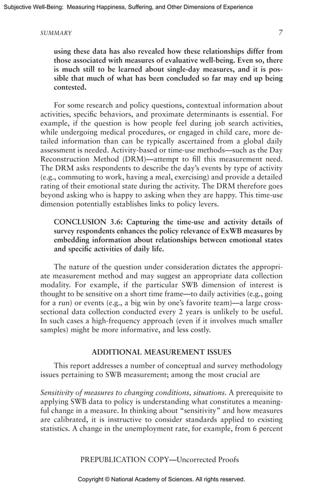 Subjective well being- measuring happiness, suffering, and other ...