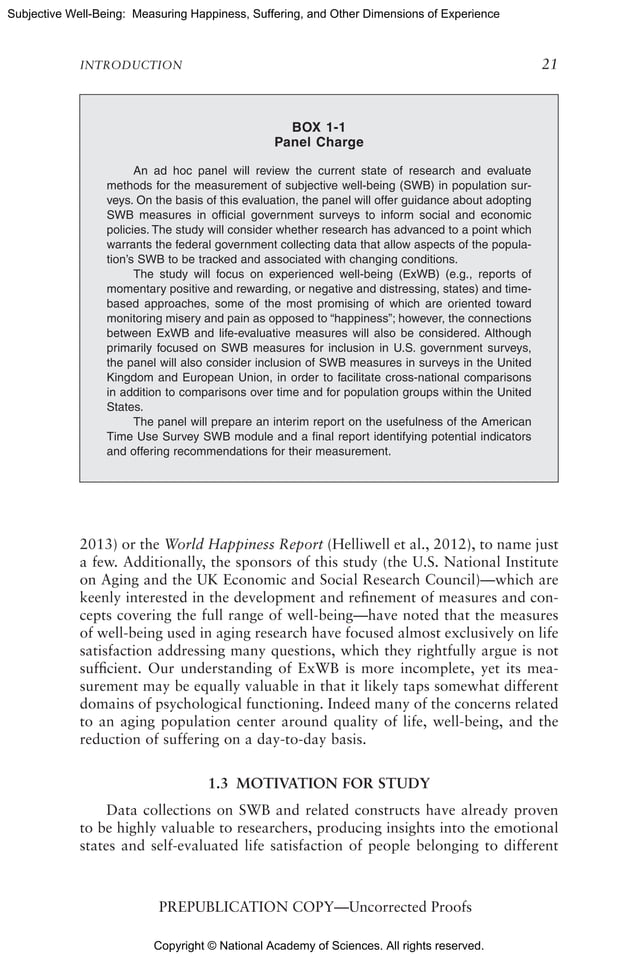 Subjective well being- measuring happiness, suffering, and other ...