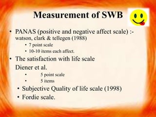Subjective well being asit | PPTX