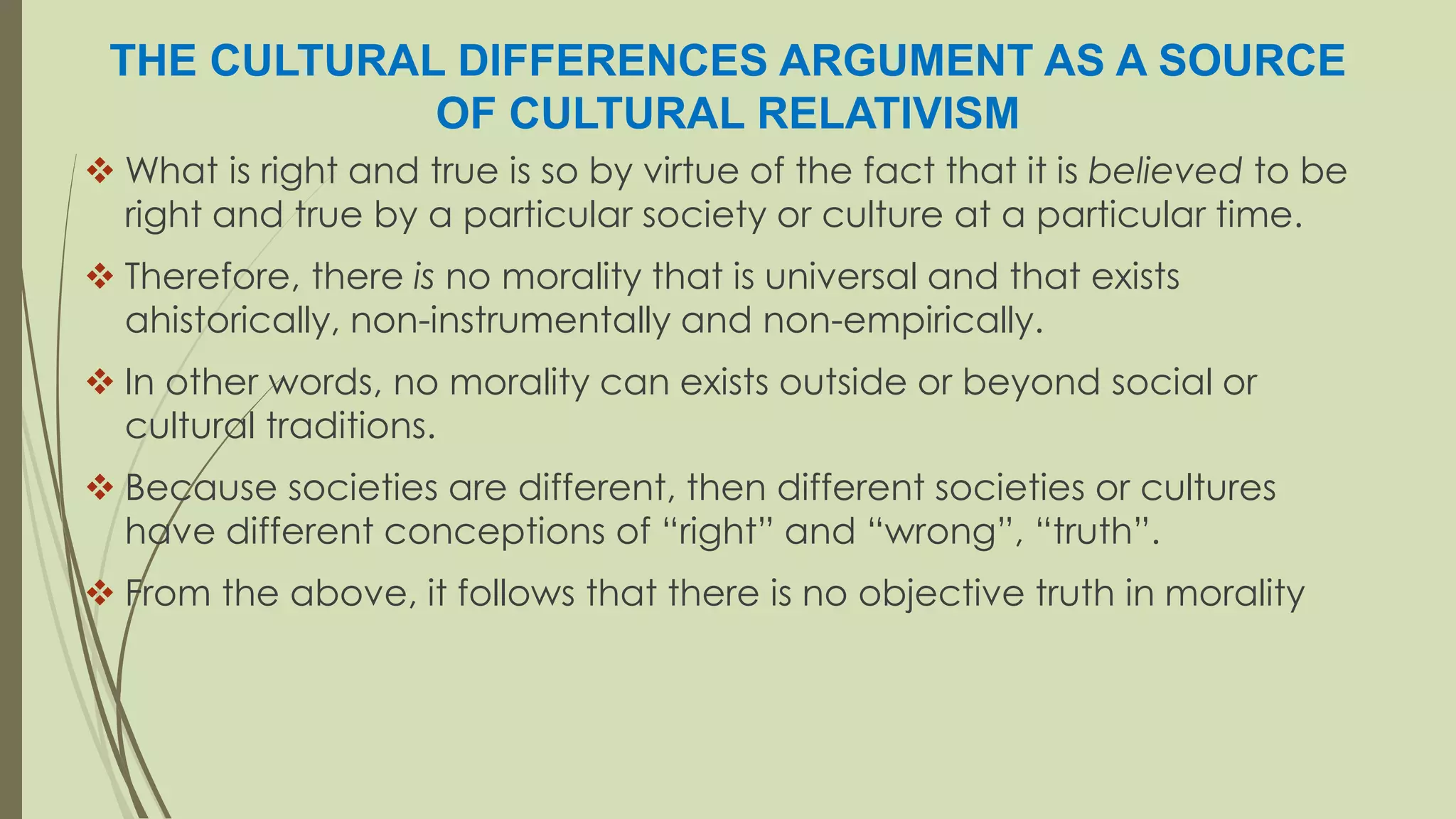 Subjectivism and Cultural relativism-1.pdf | Religion & Spirituality