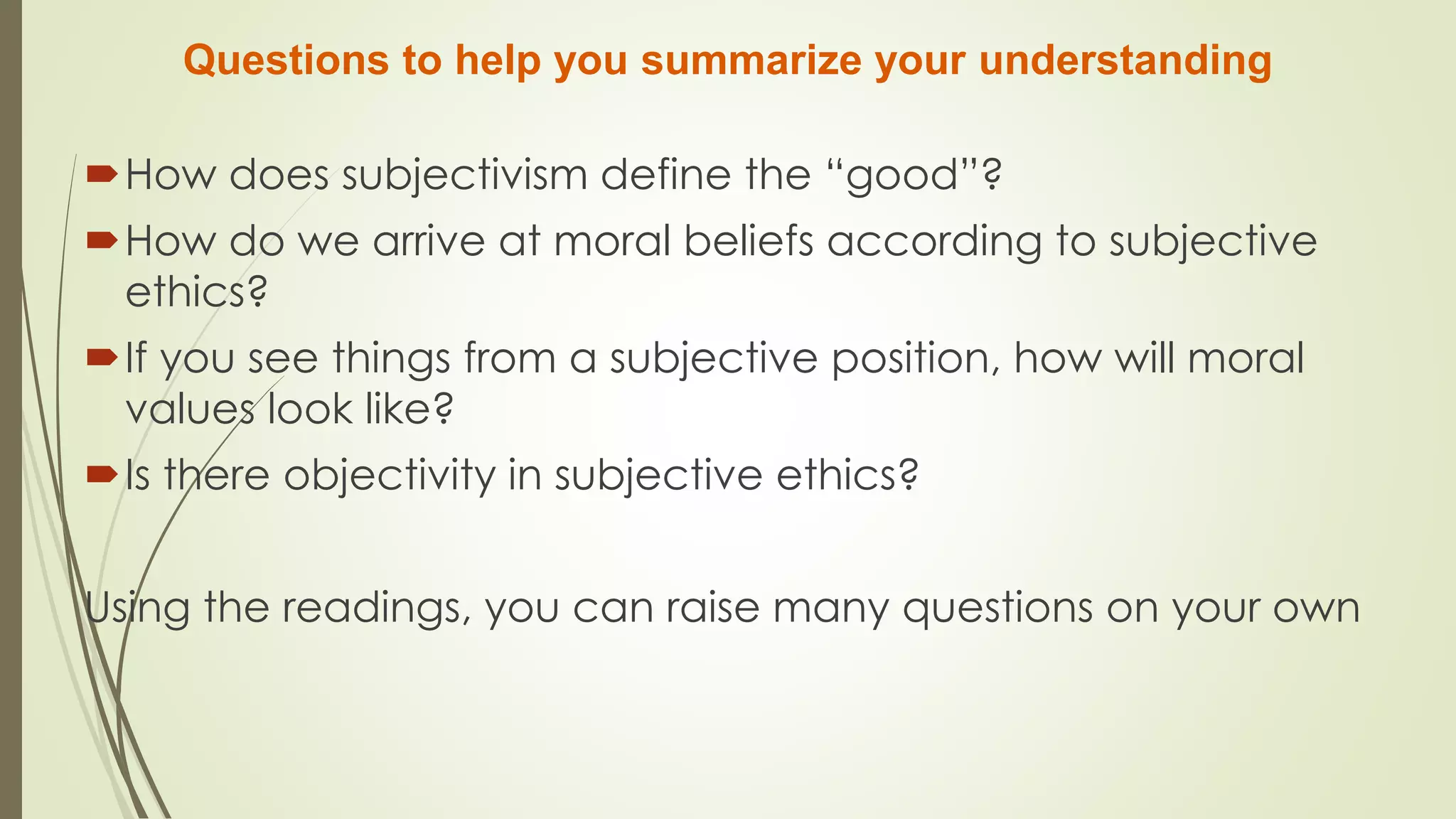 Subjectivism and Cultural relativism-1.pdf | Religion & Spirituality