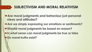 Subjectivism and Cultural relativism-1.pdf | Religion & Spirituality