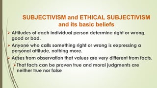 Subjectivism and Cultural relativism-1.pdf | Religion & Spirituality