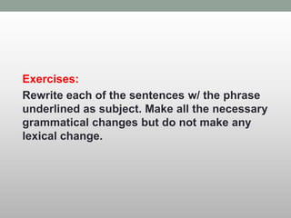 Subjectivization Exercise | PPT