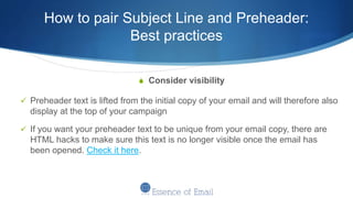 Subject line and preheader: How to create perfect subject line ...