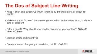 Email Marketing: Subject Line Savvy | PPT