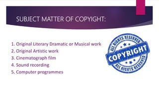 Subject matter of Copyright (Case Laws) | PPTX