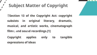 SUBJECT MATTER OF COPYRIGHT - SOUND AND MUSIC.pptx